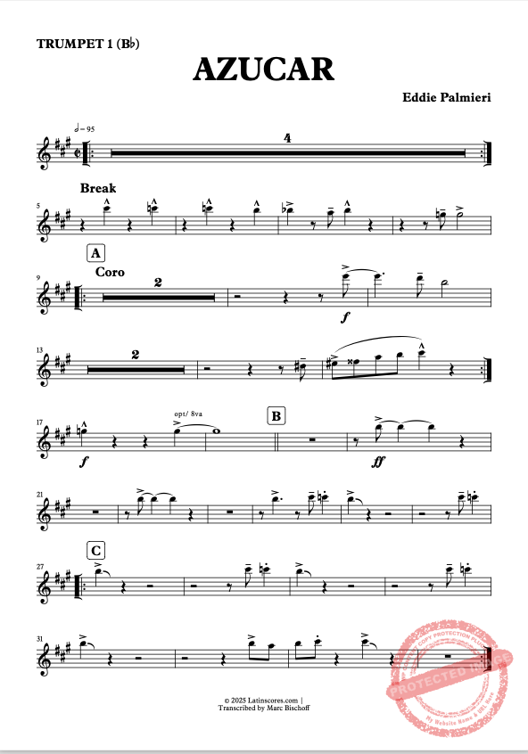 Azucar - Eddie Palmieri • LatinScores.com